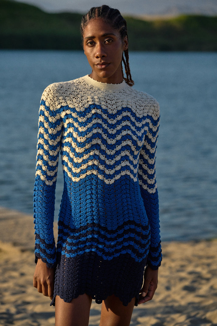 VICTORIA MINI DRESS | BLUES | PRE ORDER – ESCVDO